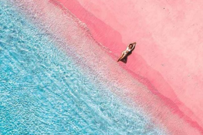 Pantai Merah: Indonesia beach with unique contrasting pink colors ...